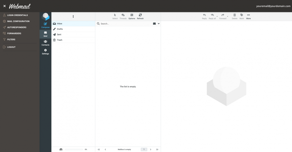 New Webmail App To Manage Email Settings