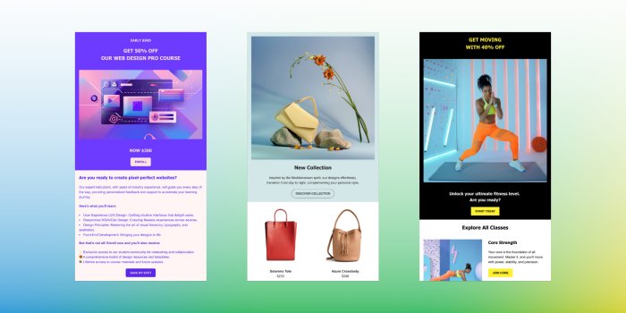 Crea emails impactantes rápidamente con nuestras plantillas de email ...